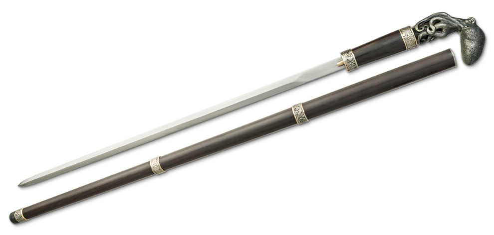 Damascus Octopus Cane Sword - Wood Shaft | Exquisite Design – Dragon ...